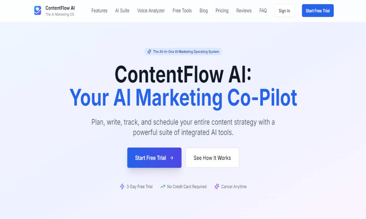Content flow AI – ContentFlow AI is an all-in-one AI marketing OS | What Launched Today